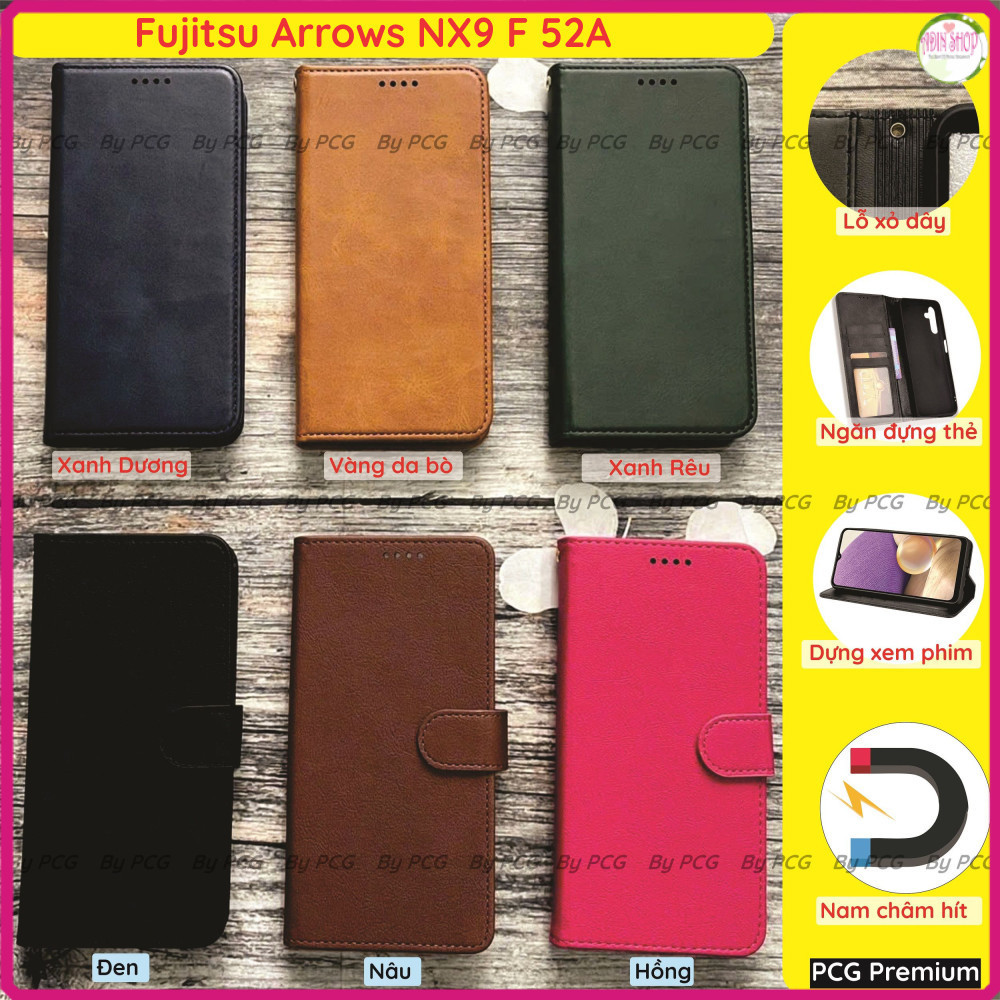 Fujitsu Arrows NX9 F 52a เคสหนัง (F-52a, f52a, nx52a) ทําจากหนังคุณภาพ ...