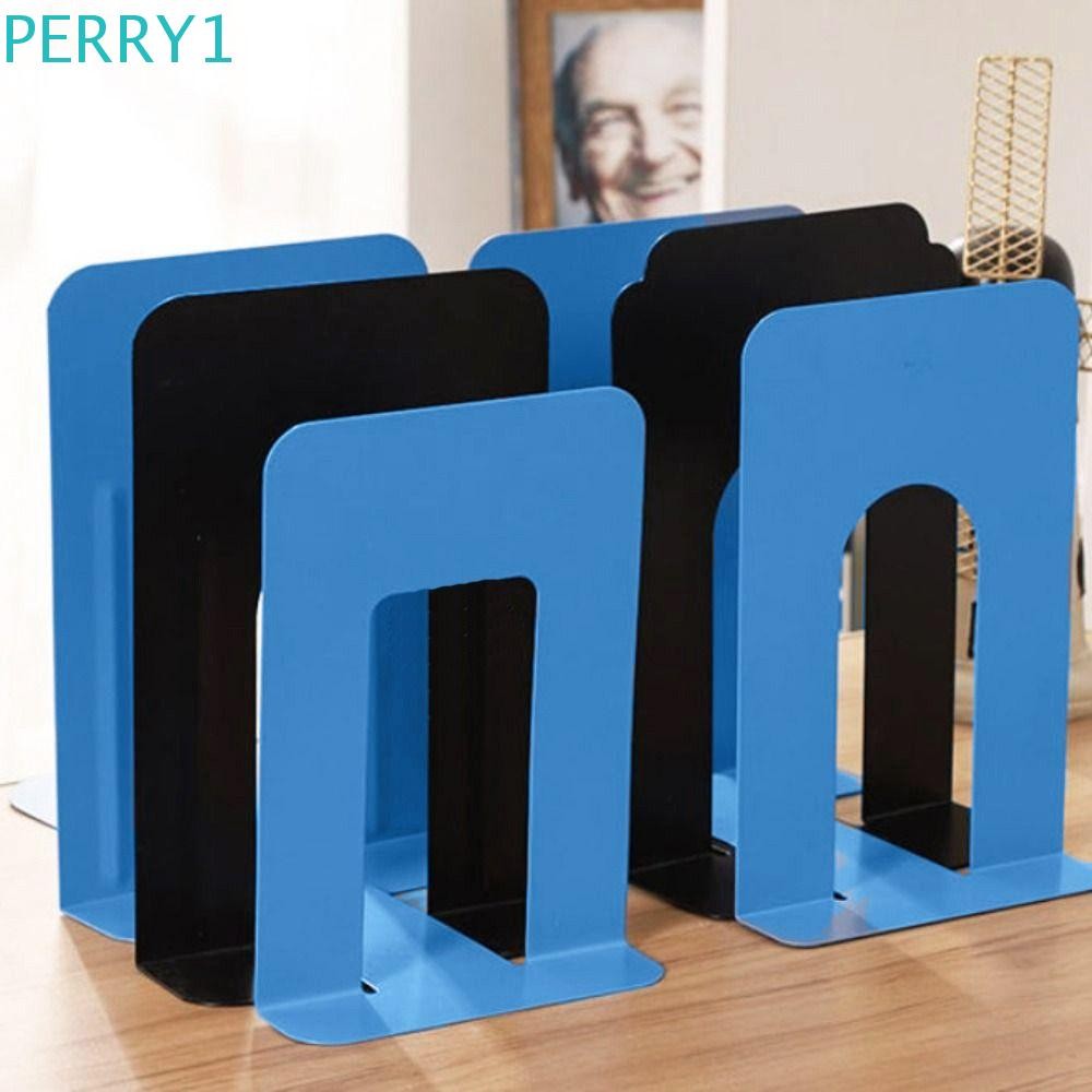Perry โต๊ะ Bookends, ขาตั้งหนังสือเหล็กรูปตัว L ทนทาน, ที่จัดระเบียบเดสก์ท็อป Simple INS Display ...