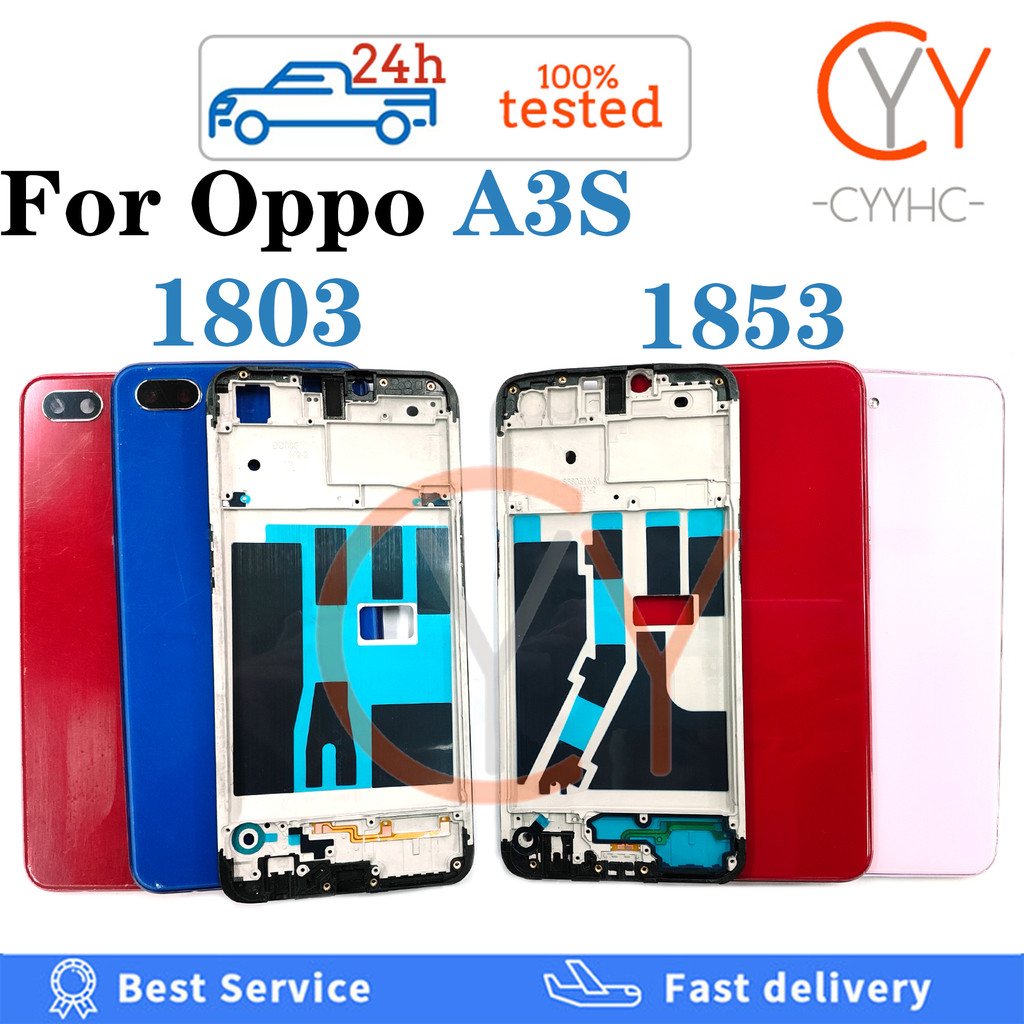 สําหรับ OPPO A3S CPH1803 CPH1853 ฝาหลังแบตเตอรี่ปุ่มปรับระดับเสียงปิด ...