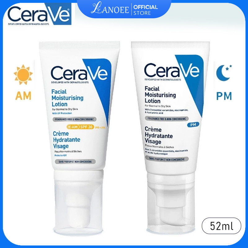 CERAVE PM/AM Facial Moisturising Lotion 52ml เซราเว มอยเจอร์ไรเซอร์ | Shopee Thailand