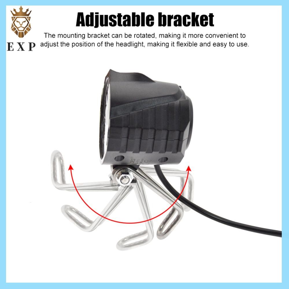 [explosion1.th] 12w LED 36V 48V E-Bike ไฟหน้า High-brightness Horn ไฟฟ้าจักรยานสกู๊ตเตอร์โคมไฟ ...