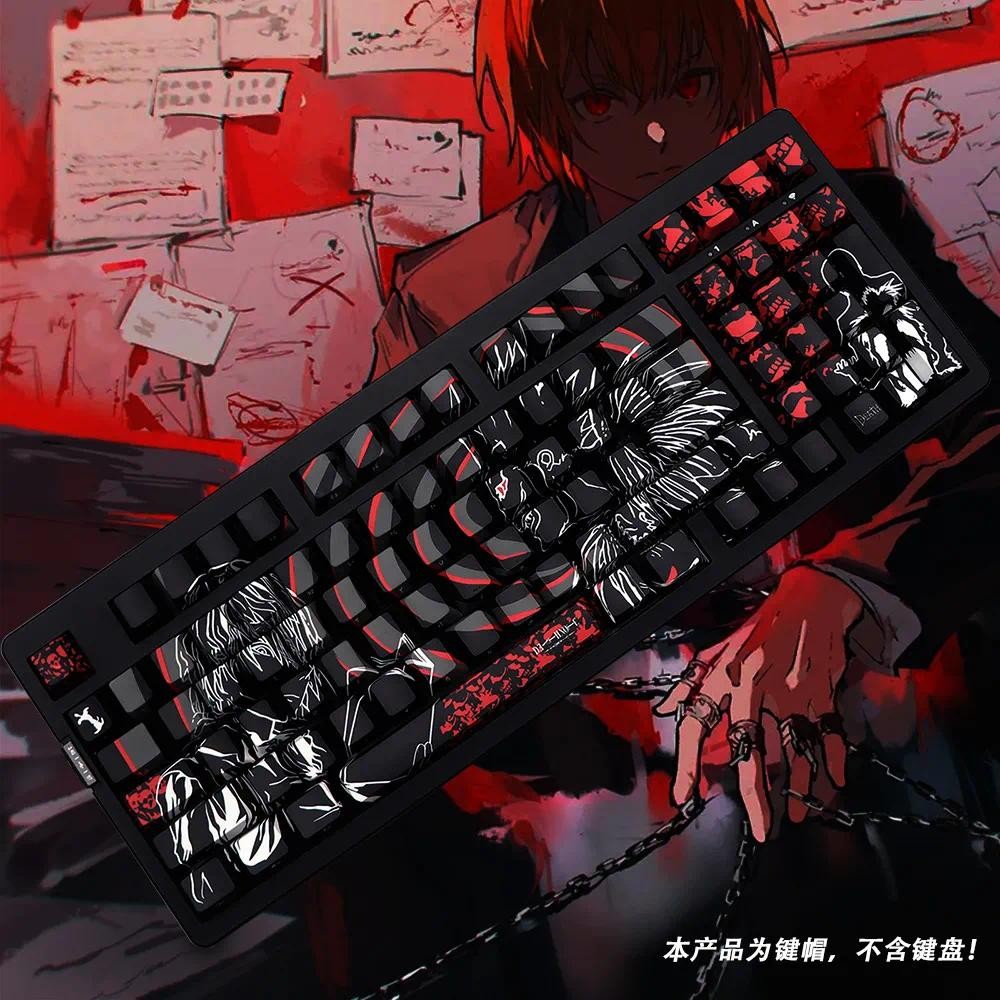 Death Note Keycap 136 คีย์โปรไฟล์เชอร์รี่ PBT Dye Sublimation Letter ...