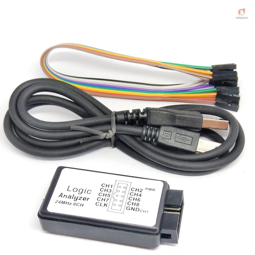 เครื่องวิเคราะห์ตรรกะ USB 24M 8CH ไมโครคอนโทรลเลอร์ ARM FPGA Debug Tool ...