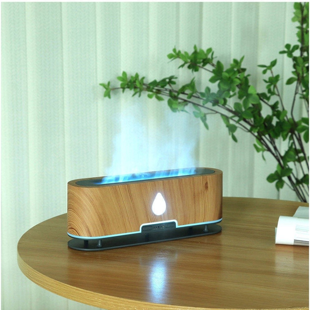 3D Flame Aroma Diffuser Humidifier LED อัลตราโซนิกเครื่องกระจายกลิ่นหอม ...