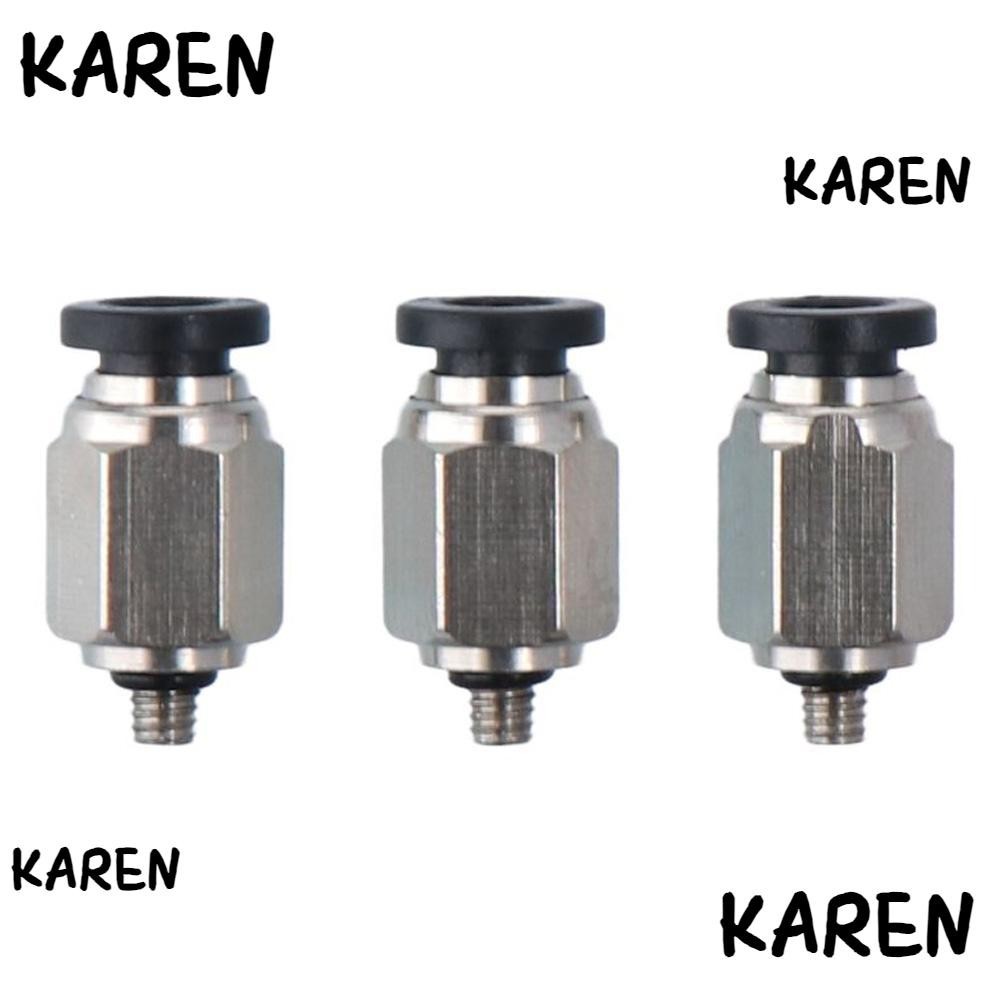Karen 3 ชิ ้ น Push on Fitting Adapter, Silver Tone 4 มม.หลอด OD Push ...