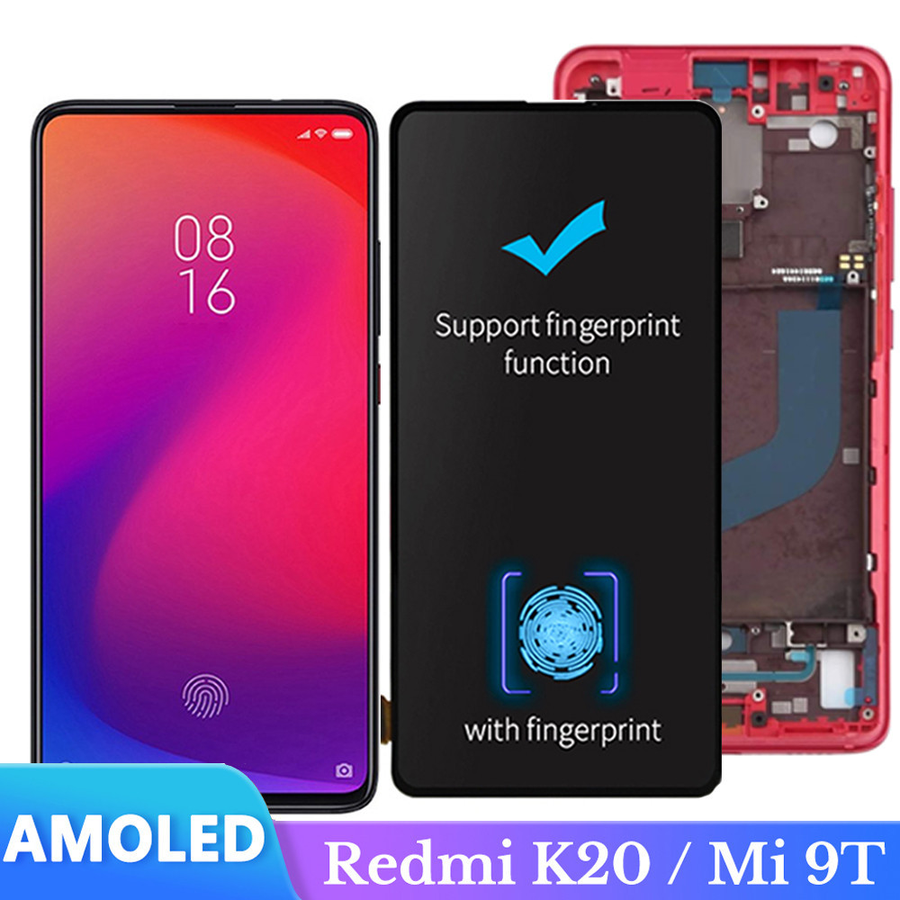 6.39 "AMOLED สําหรับ Xiaomi Mi 9T 9T Pro Redmi K20 K20 Pro จอแสดงผล LCD Touch Screen Digitizer ...