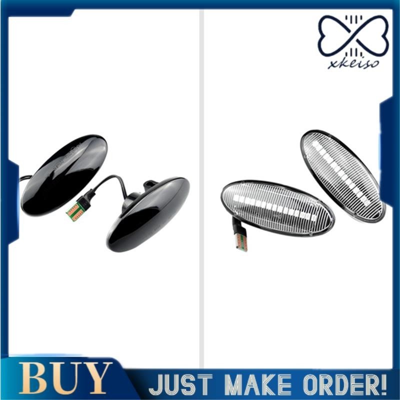 รถ LED แบบไดนามิกด้านข้างสัญญาณโคมไฟไฟเลี้ยวสําหรับ Nissan Qashqai J10 X-Trail T31 Cube Juke ...