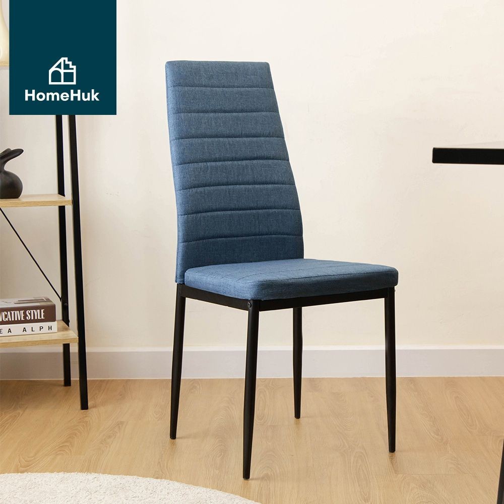 HomeHuk เก้าอี้ทานอาหารผ้า รุ่นฮิเลร่า - สีฟ้า | Shopee Thailand