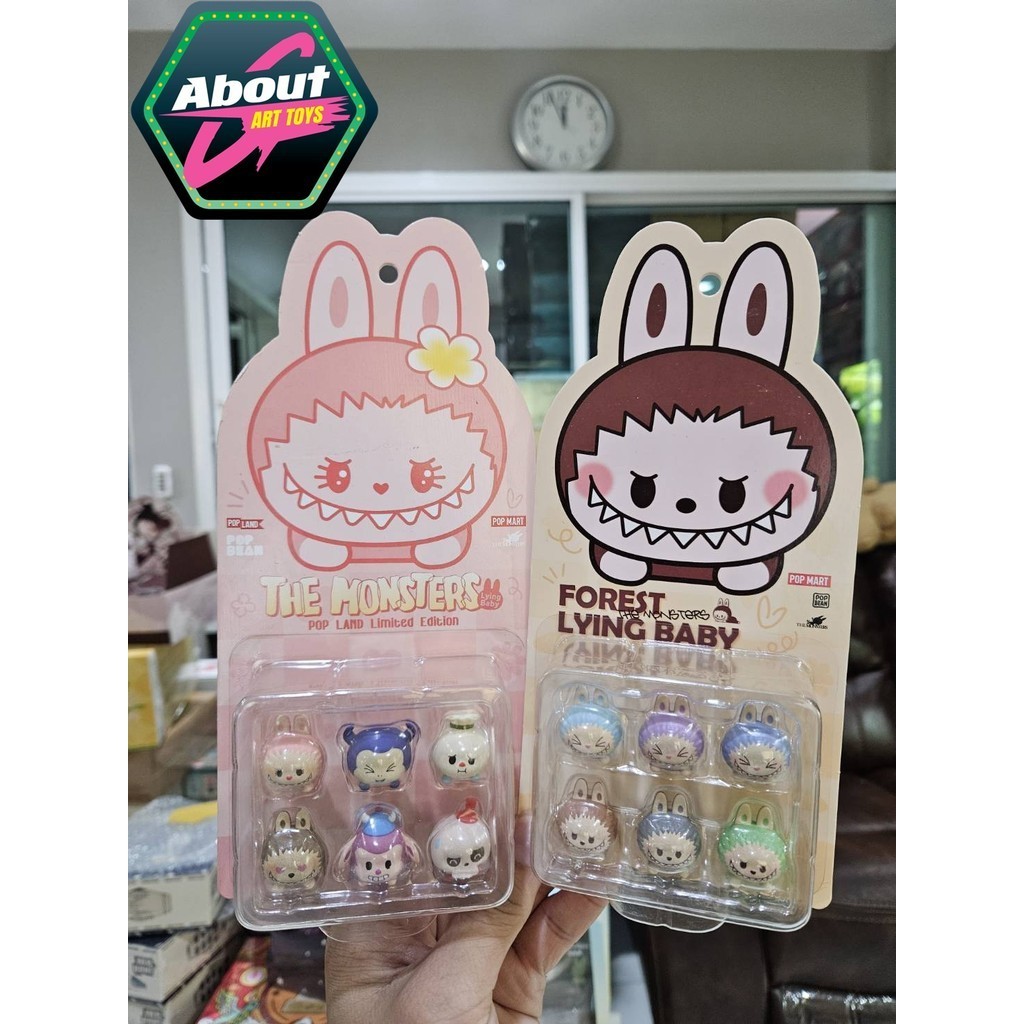 พร้อมส่ง The Monster Labubu POP BEAN Forest Lying baby & Popland ...