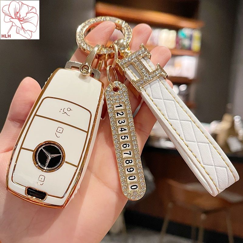 ชุดกุญแจรถเบนซ์รุ่นใหม่ C-Class E-Class glc300l/C260L/E300L/E260รถหัวเข็มขัดสำหรับผู้หญิง ...