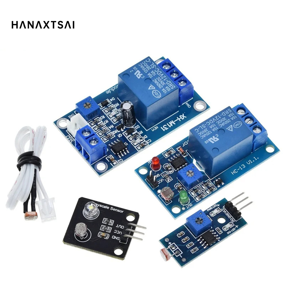 Xh-m131 DC 5V / 12V สวิทช์ควบคุมแสง Photoresistor รีเลย์โมดูลการตรวจจับ 10A ความสว่างโมดูลควบคุม ...
