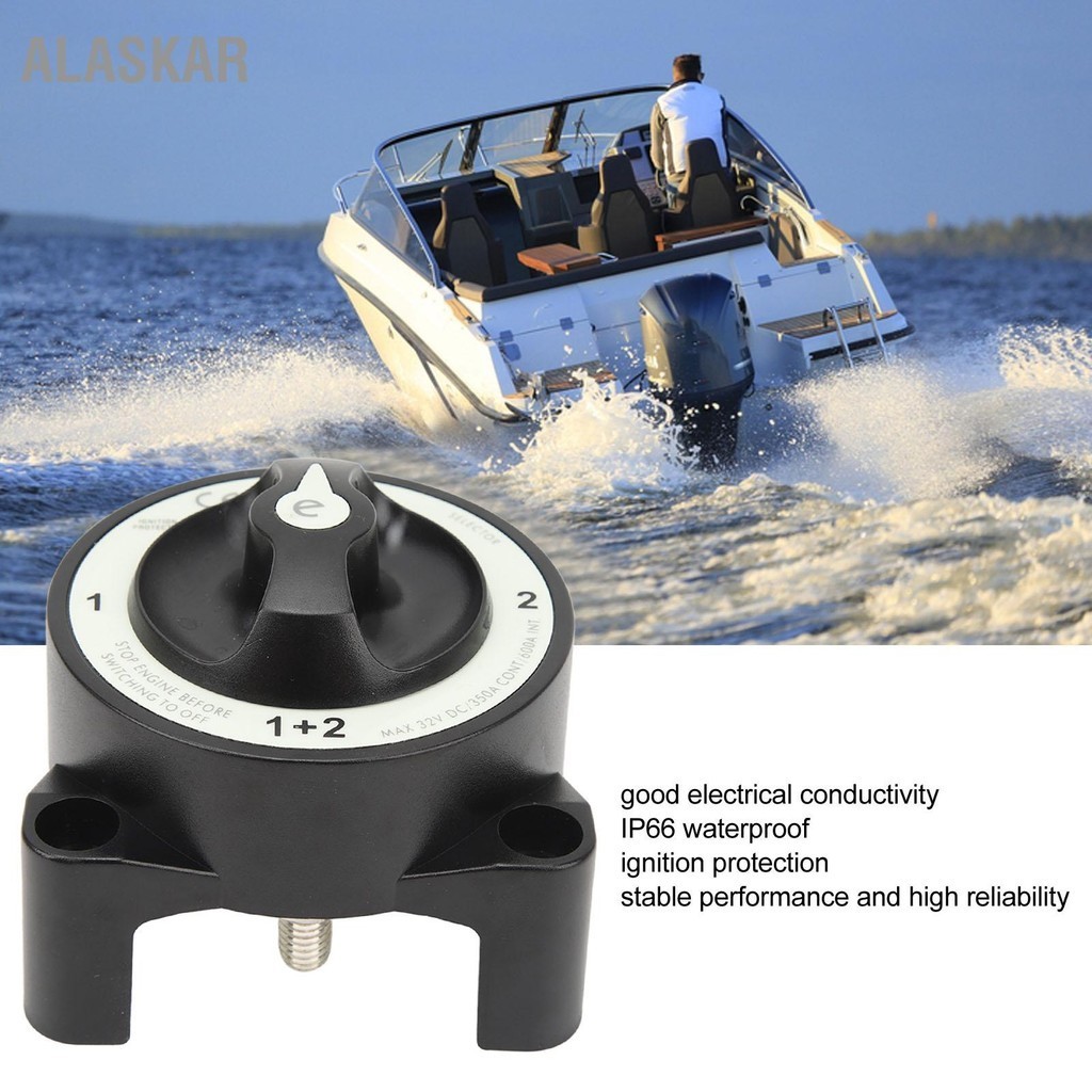 ALASKAR Marine แบตเตอรี่ตัดปิดสวิทช์ 350A Heavy Duty 4 ตำแหน่งแบตเตอรี่ ...