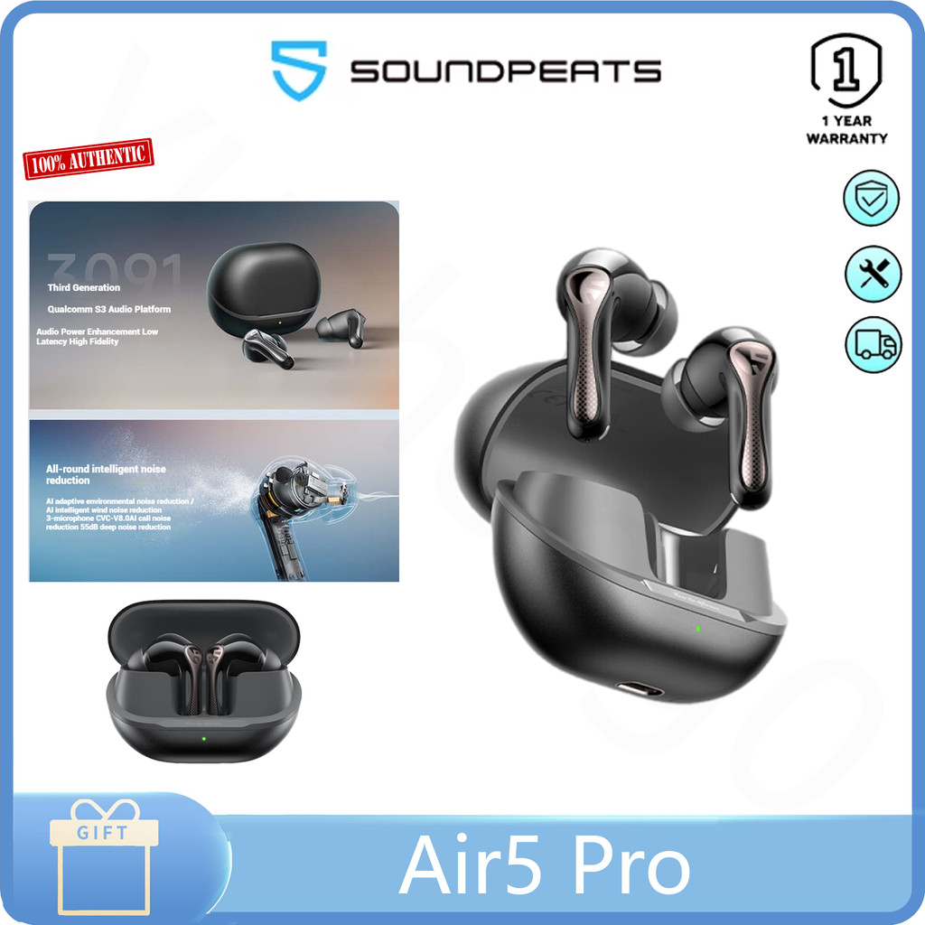 SoundPEATS Air5 Pro True Wireless Hi-Fi class Snapdragon Listening ...