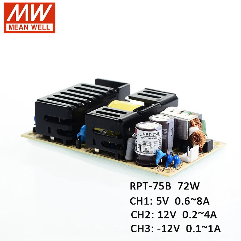 Rpt-75b Meanwell 72W Triple Ouput Circuit Board PCB Switching Power ...