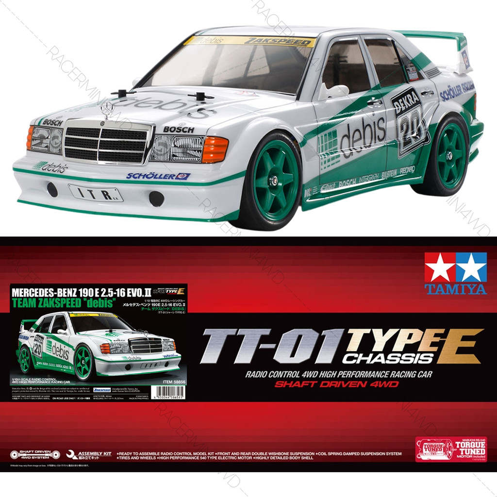 TAMIYA 1/10 R/C 4WD Mercedes-Benz 190E 2.5-16 Evo.II Team Zakspeed ...