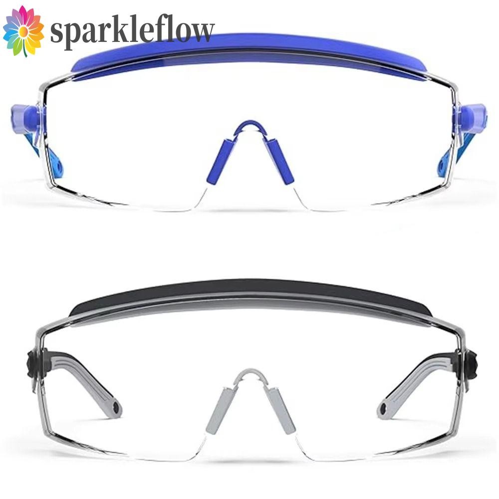Sparkleflow แว่นตานิรภัย, Anti Fog Dust Anti-Splash Eye Protection แว่นตา,กันฝุ่นใสกรอบปรับได้ทน ...