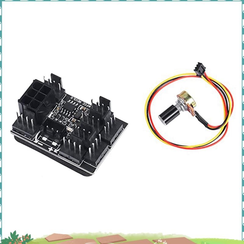 Super 3 Pin 4 Pin Fan Adapter PWM PC Chassis พัดลมระบายความร้อน Hub ...