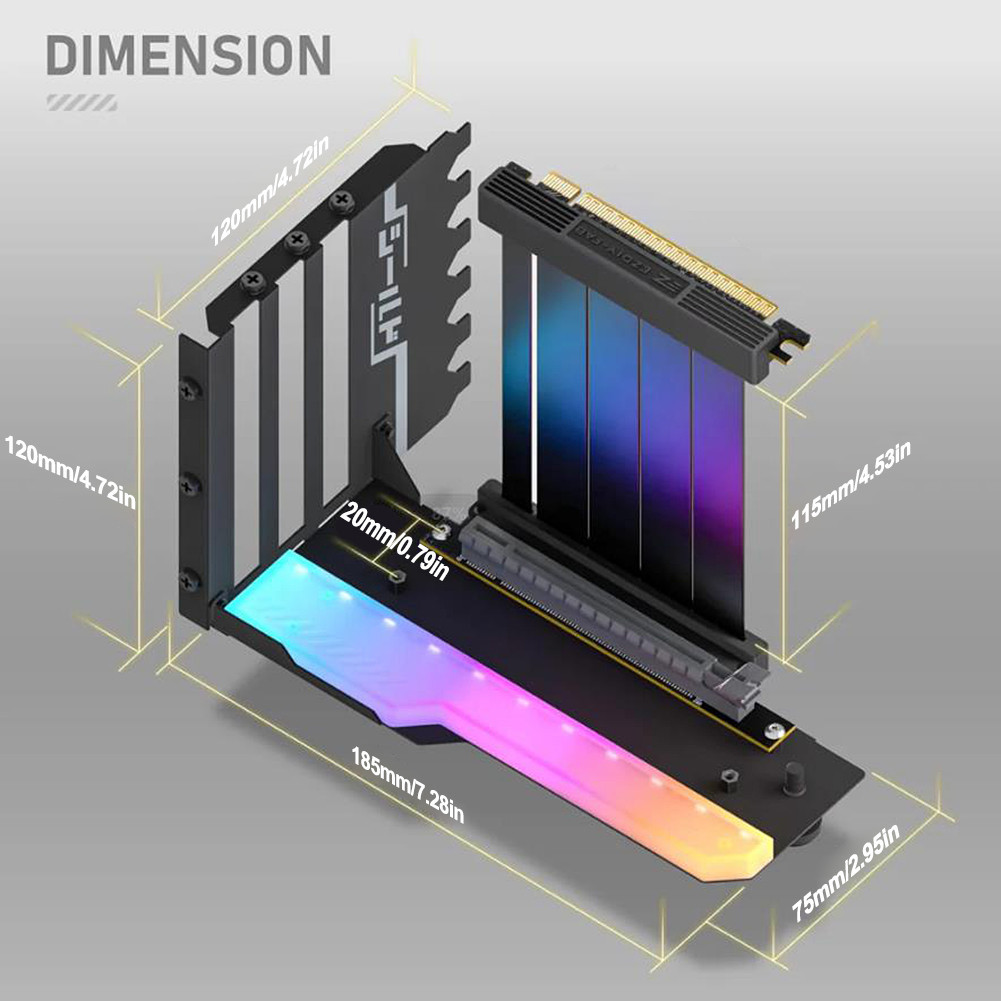 ตัวยึดการ์ดจอ GPU แนวตั้ง มุมขวา 90 องศา | Shopee Thailand