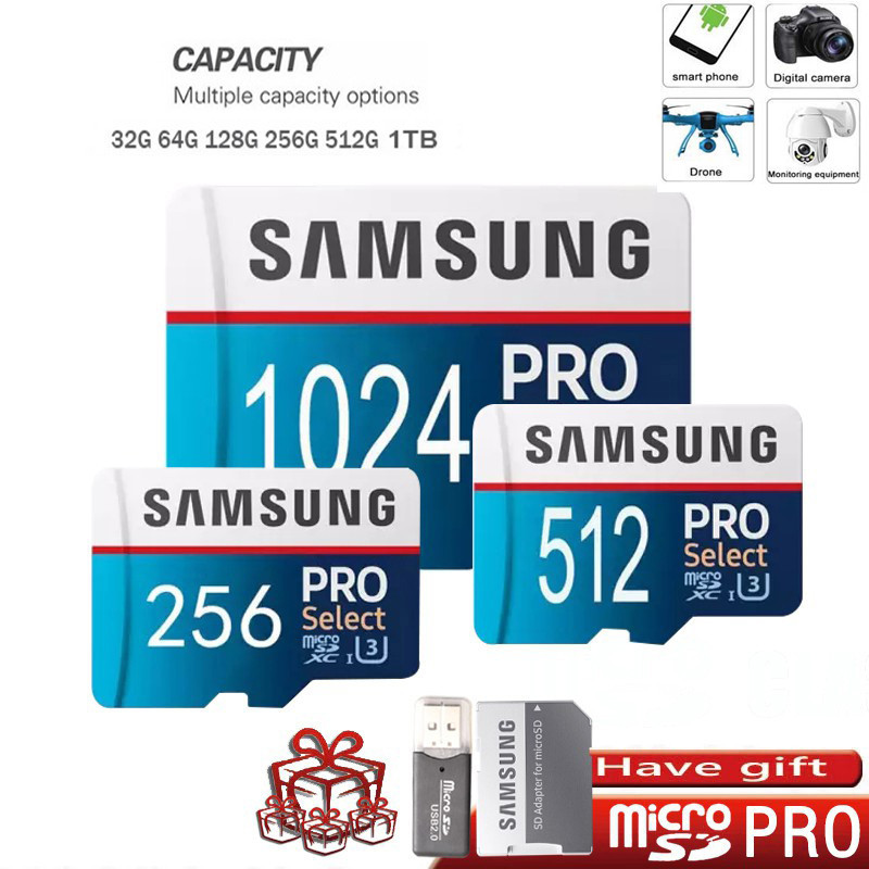 การ์ด Micro tf SD ความเร็วสูง 512GB 1TB 256GB 128GB 64GB 32GB Extreme ...