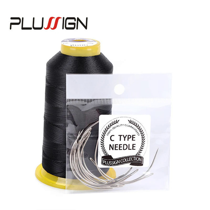 Large Roll Hair Weaving Thread For Making Wig 1Roll Black Nylon Sewing ...