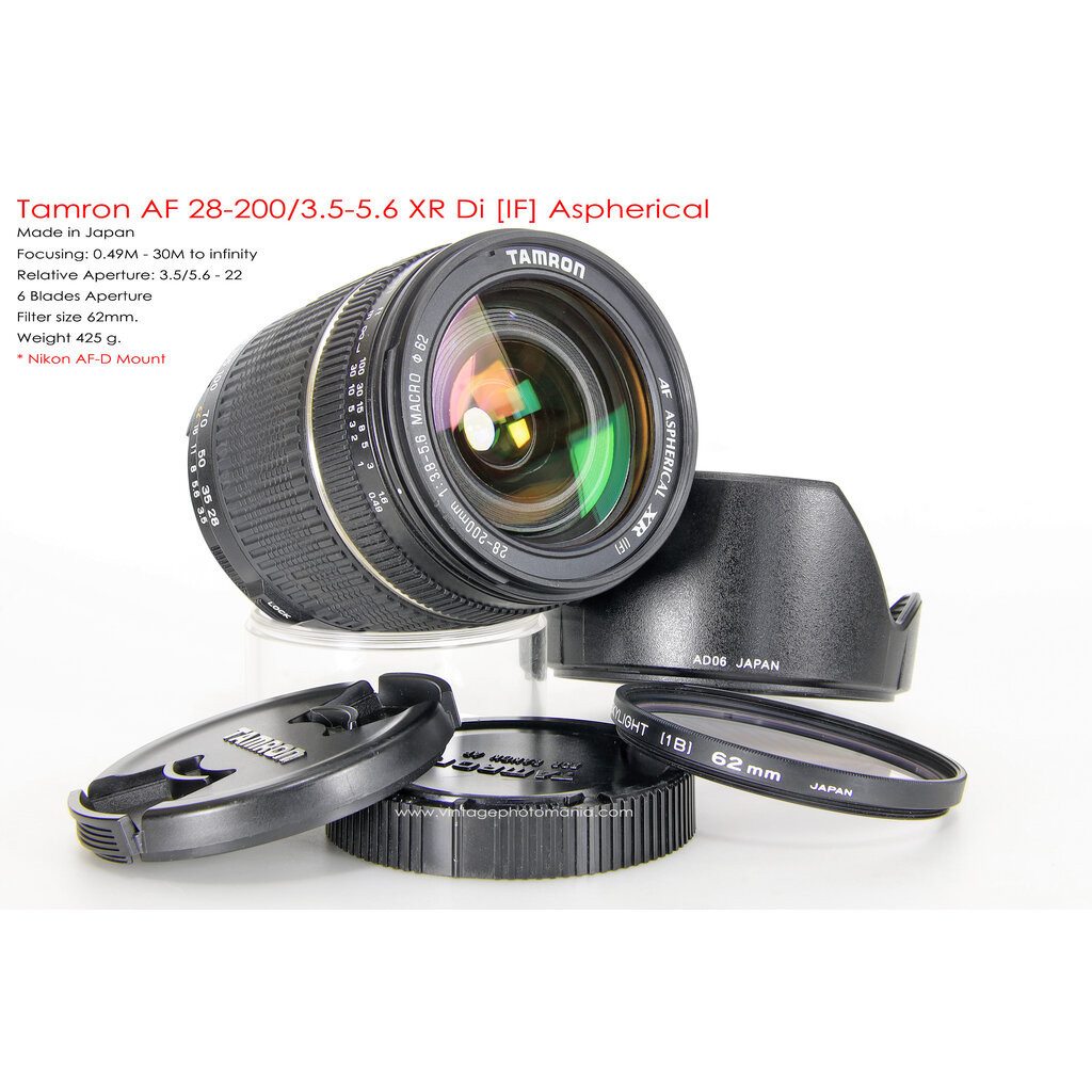 Tamron AF 28-200/3.5-5.6 XR Di Aspherical[IF] Macro *Nikon AF-D Mount เลนส์อเนกประสงค์ตัวเดียว ...