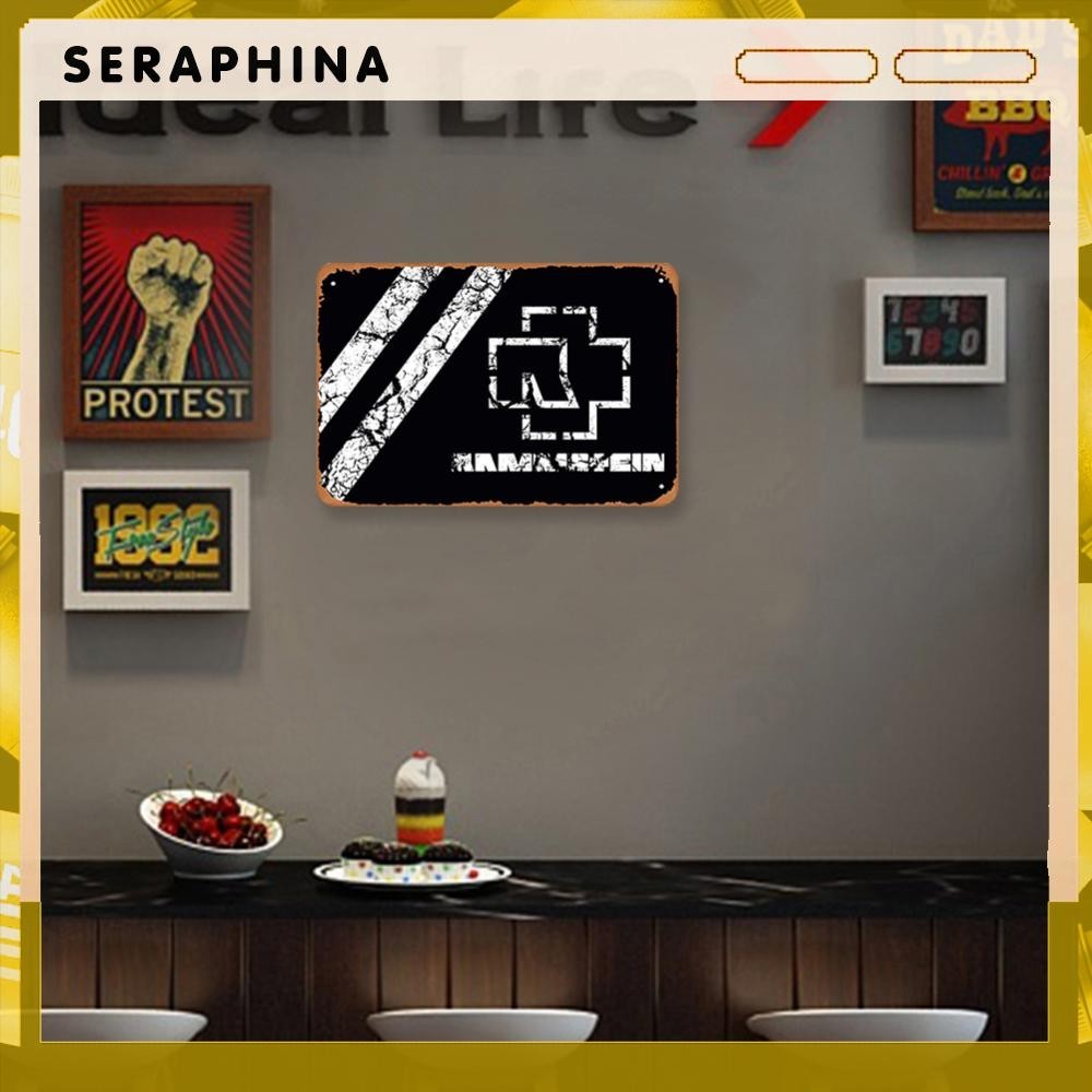 Vintage Metal Plate Rammstein ภาพวาดเหล็กสี่เหลี่ยม Wall Art Home Decor ...