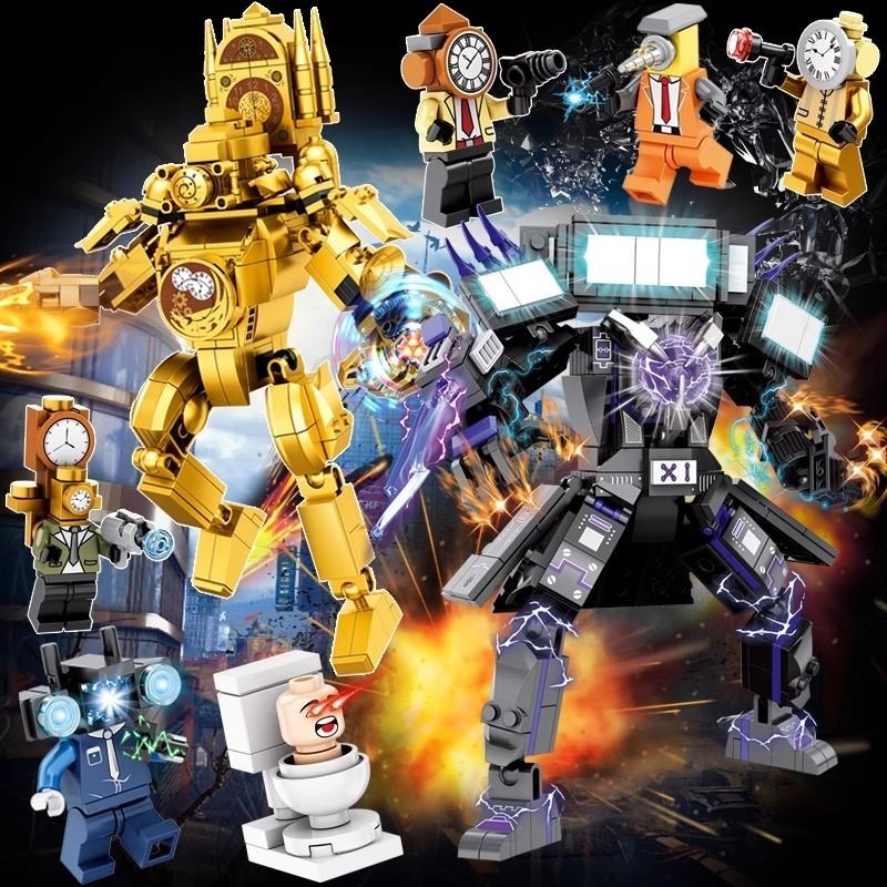 ใช ้ งานร ่ วมกับ Lego Building Blocks ห ้ องน ้ ํา Man VS Monitor ...