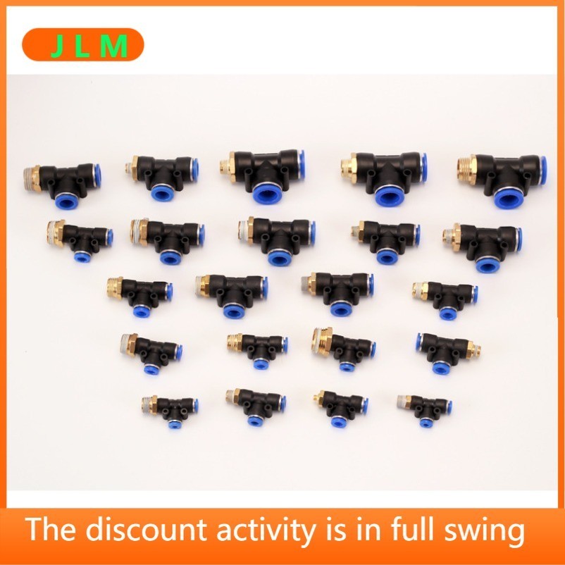 ((JLMR) Trachea Tee Quick Connector PD 4 6 8 10 12 14 มม.อุปกรณ์ปลั๊ก ...