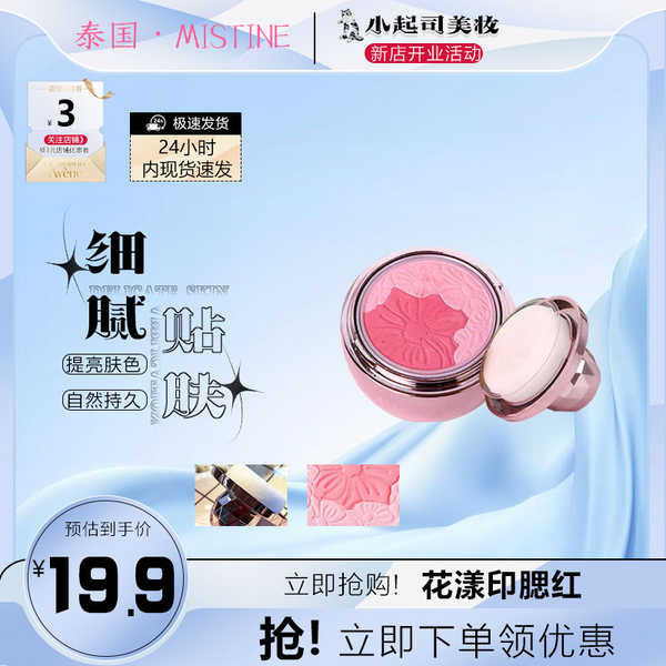 บลัชออน บลัชออน 4u2 Thai Mistine Floral Seal Blush คอนซีลเลอร์กันน้ํา Natural Fit Rouge | Shopee ...