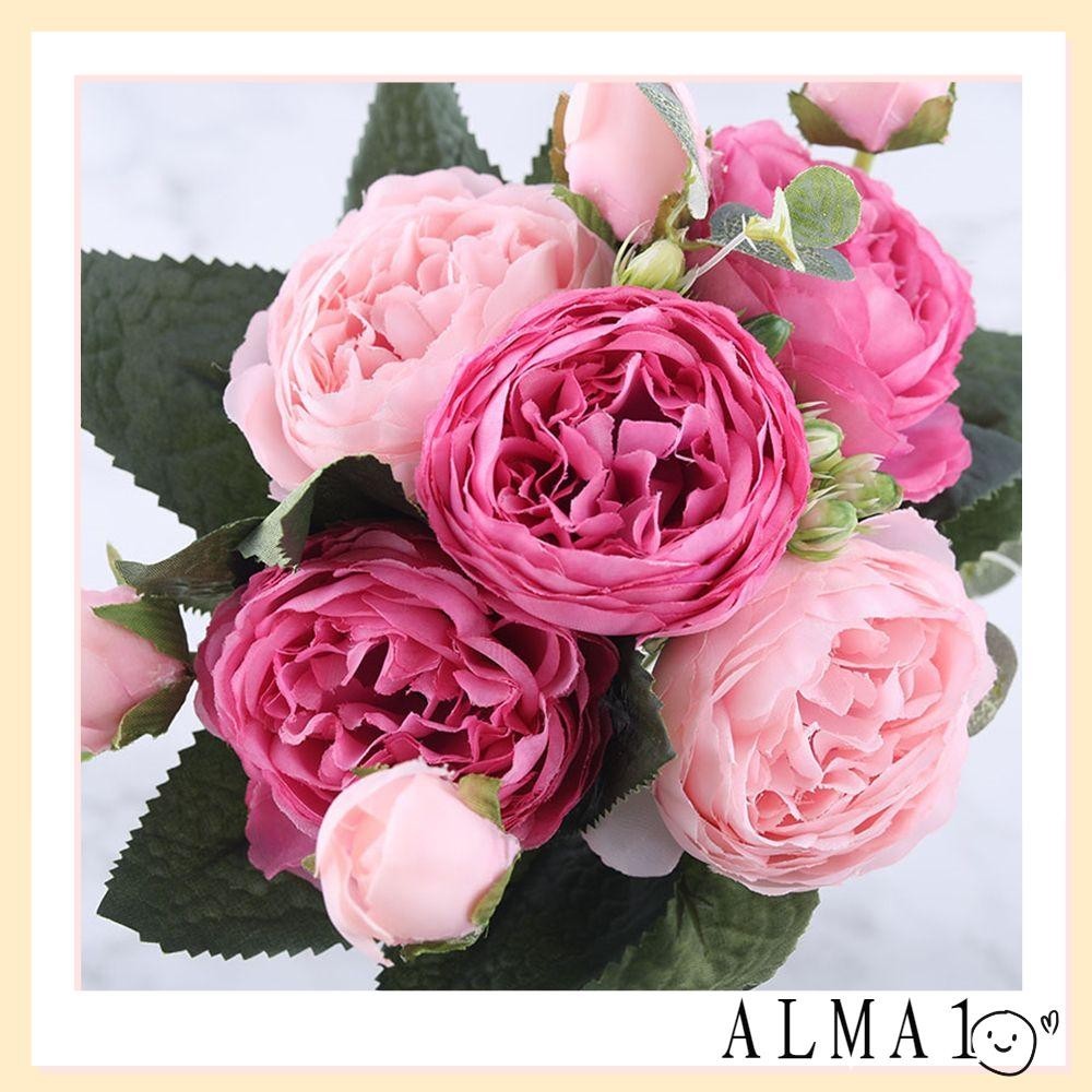 อัลมา 30เซนติเมตร9หัวผ้าไหมดอกโบตั๋นเทศกาลซัพพลายวินเทจงานแต่งงานตกแต่ง ...