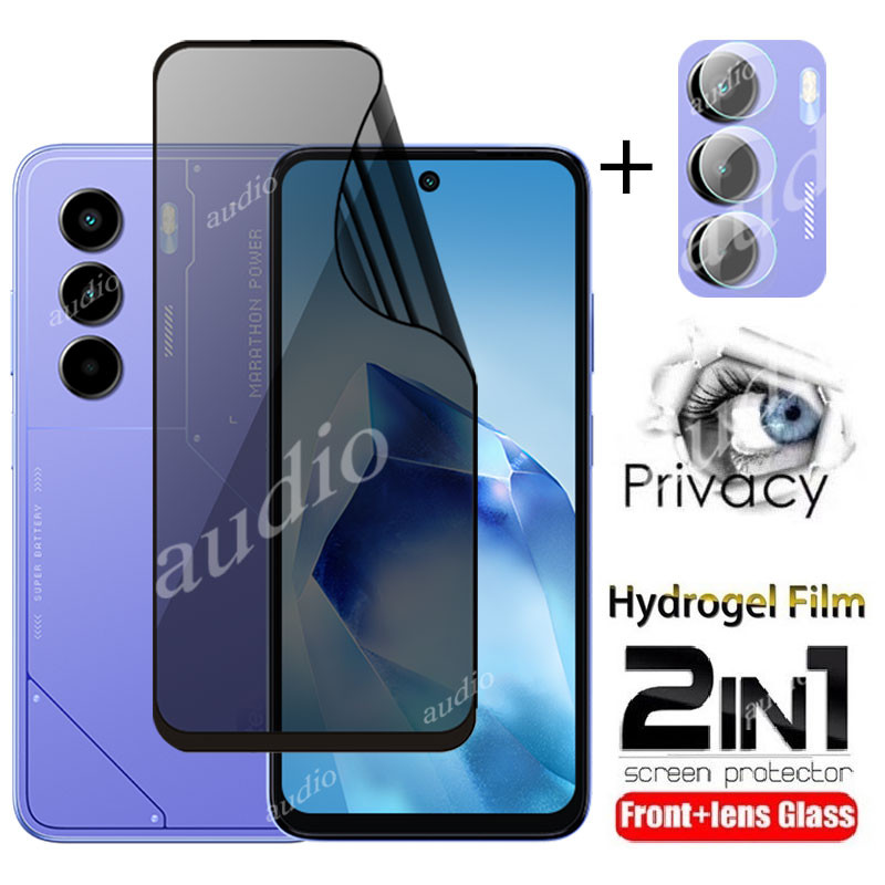 Itel P70 4G 2in1 เลนส์ด้านหน้า Anti-Spy Hydrogel ฟิล์มสําหรับ Itel ...