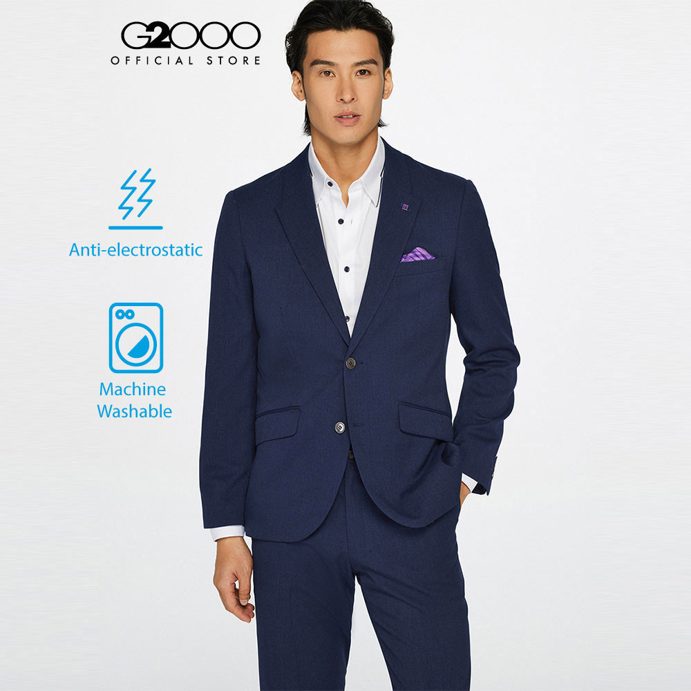 G2000 เสื้อสูทสำหรับผู้ชาย ทรง Smart Fit รุ่น 3611203278 NAVY | Shopee ...