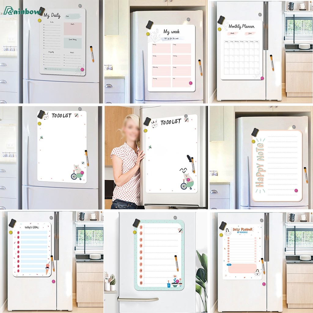 Magnetic Rewritable Mobile Message Board Schedule ตู้เย็น Planner ...