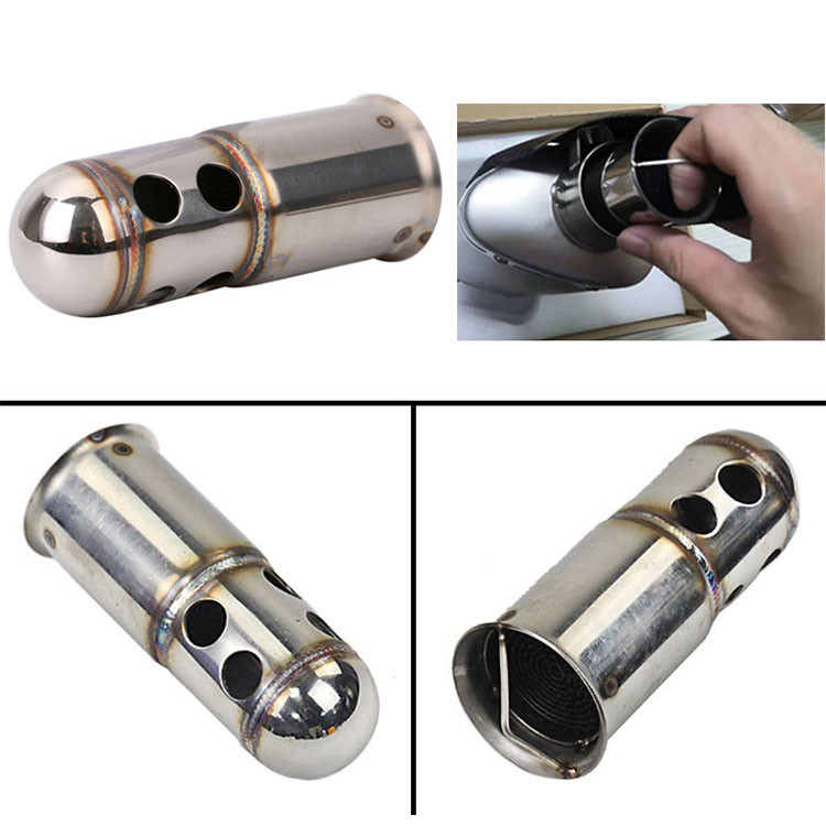 51 มม.60 มม.Universal รถจักรยานยนต์ท่อไอเสีย Catalyst Silencer Inlet ...