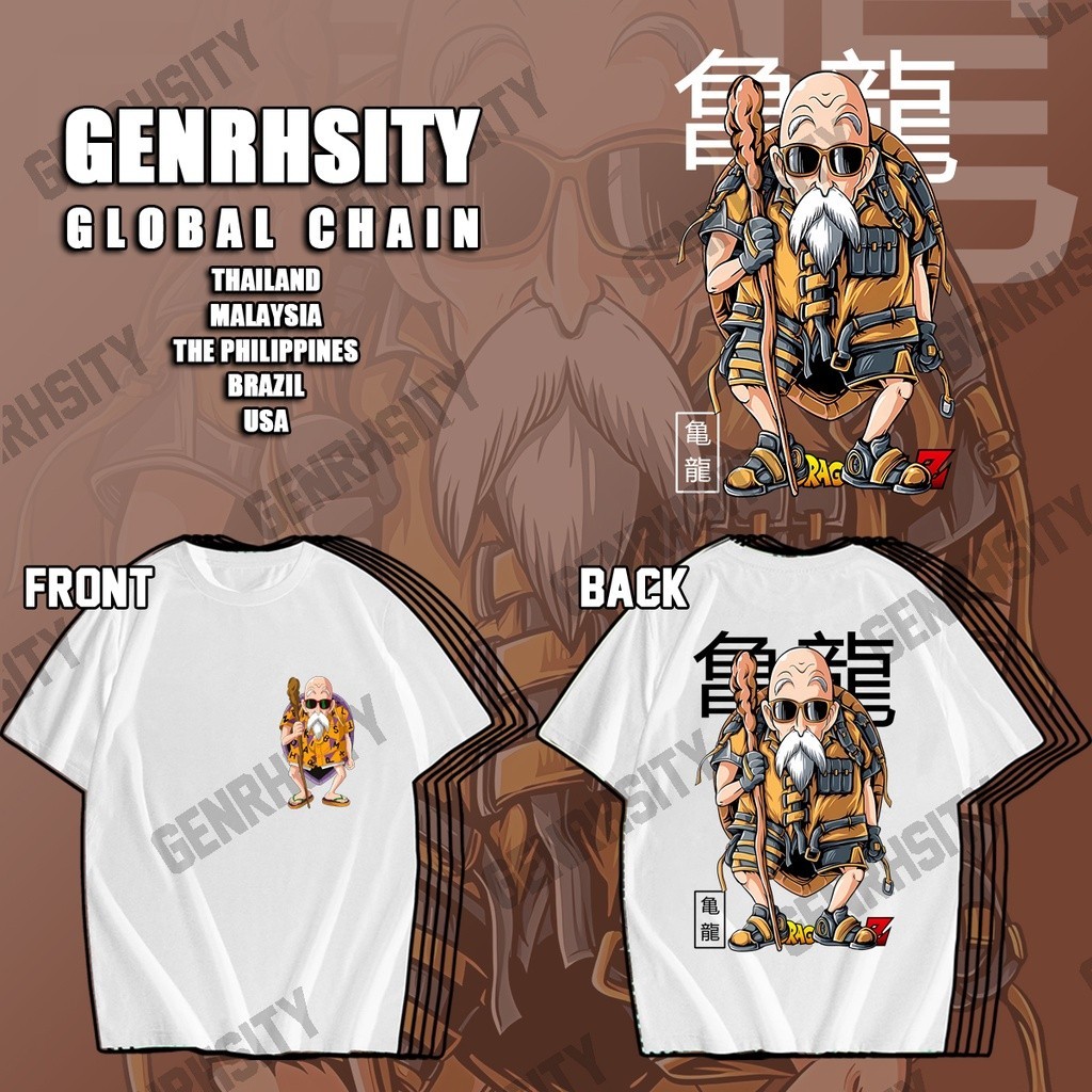 ย้อนยุค เสื้อ Dragon Ball Anime Graphic เสื้อยืดผู้ชาย Master Roshi Buu ...