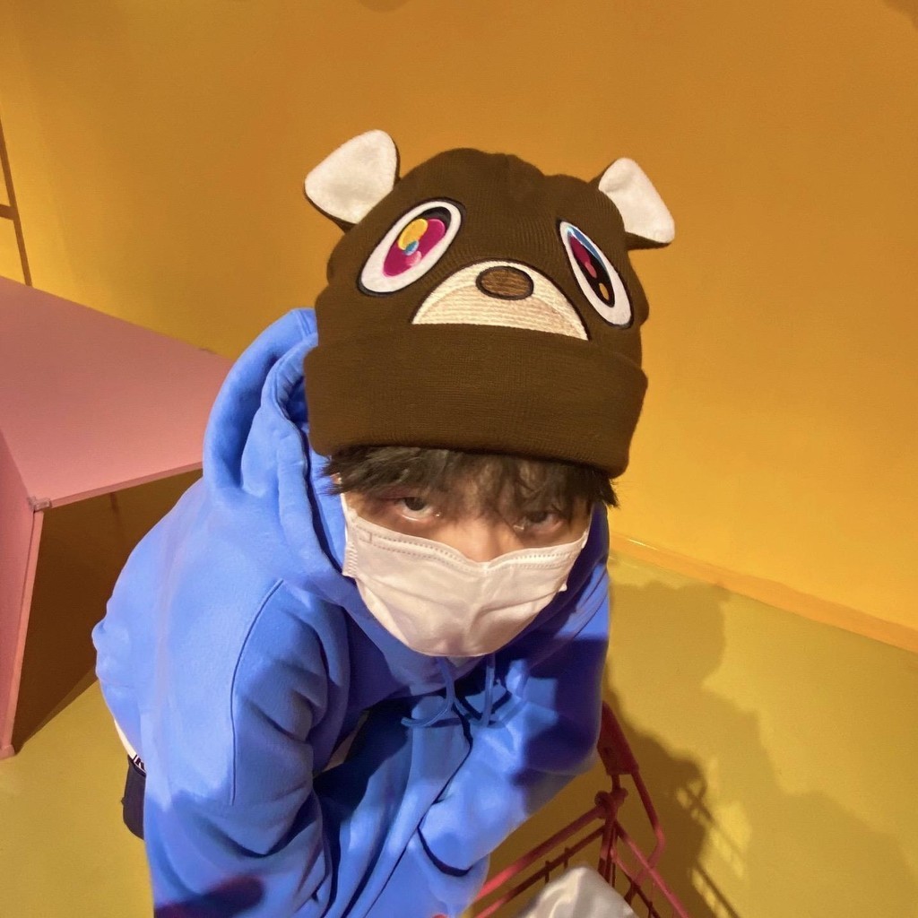 F & X หมวกถัก AONE4SURE Kanye West Dropout Bear Dropout Bear Kanye ขน ...