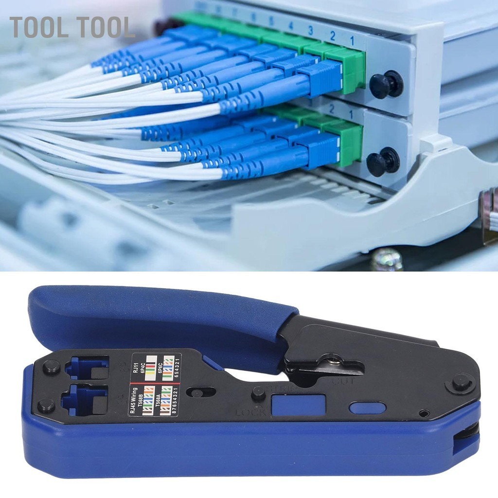 Tool RJ45 CRIMPING TOOL ชุดสายเคเบิลเครือข่าย Ethernet JACK ผ่าน ...