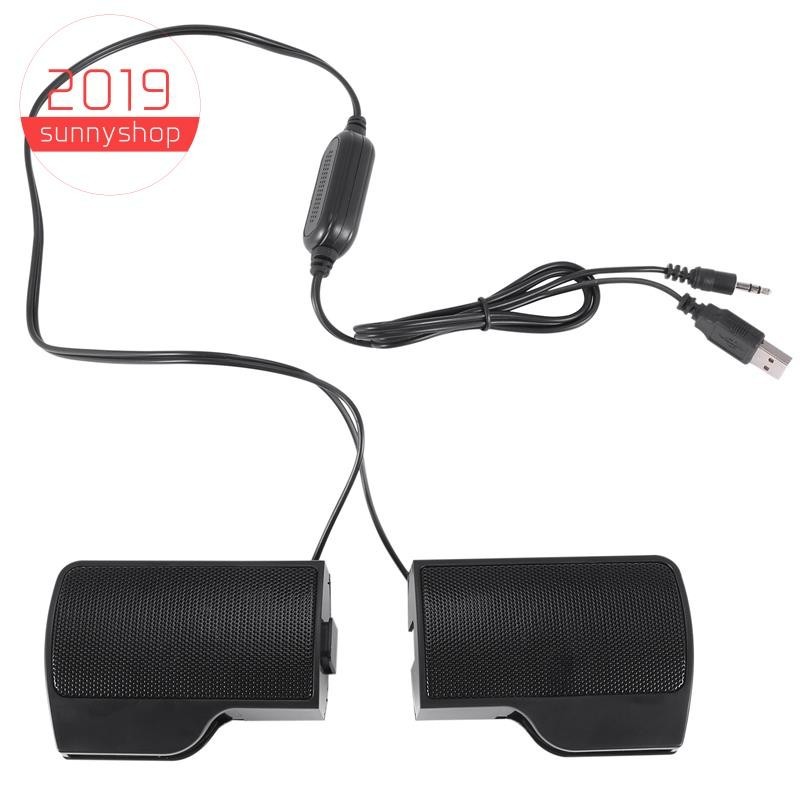 [sunnyshop2019 ]Clip Mini Portable USB Stereo Speaker Soundbar for ...
