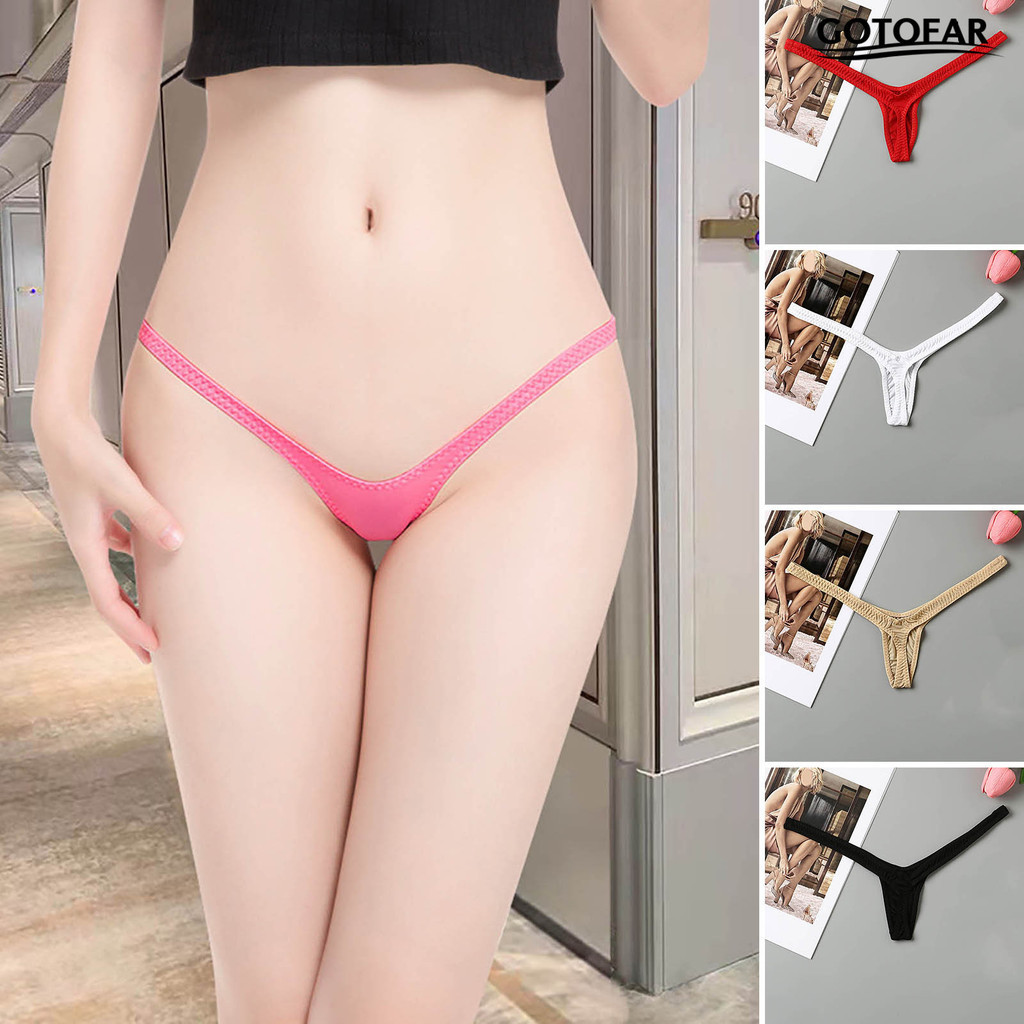 [GTF.z]Lady G-string Tiny Tempting เอวต่ําร้อนน้ําหนักเบาเซ็กซี่ยืดหยุ่นโป๊ T-shape Lady กางเกง ...