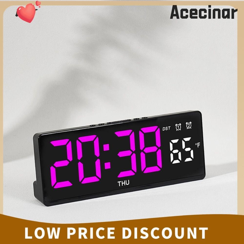 Acecinar นาฬิกาแขวนอิเล ็ กทรอนิกส ์ , วันที ่ ติดผนังนาฬิกา LED ...