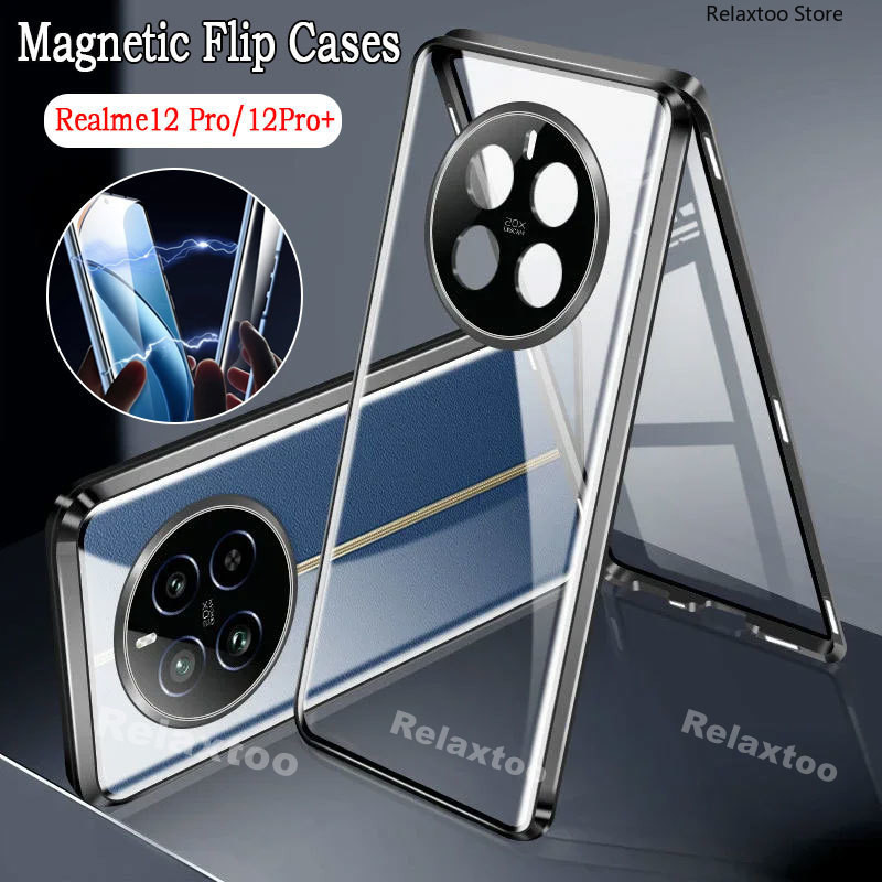 สองด้านกระจกนิรภัยเคสโทรศัพท์สําหรับrealme12 Realme11 Realme 12 11 Pro Plus 11Pro + 12Pro ...