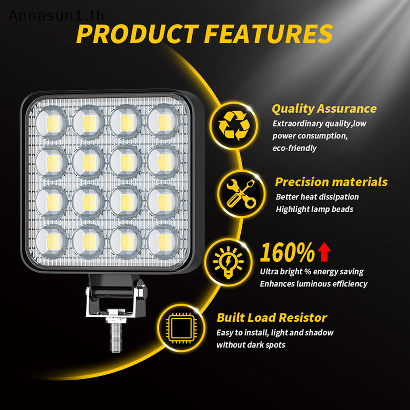 Annasun รถ LED ทํางาน 48 W DC 12/ 24 โวลต ์ 6000K สีขาว Universal ...