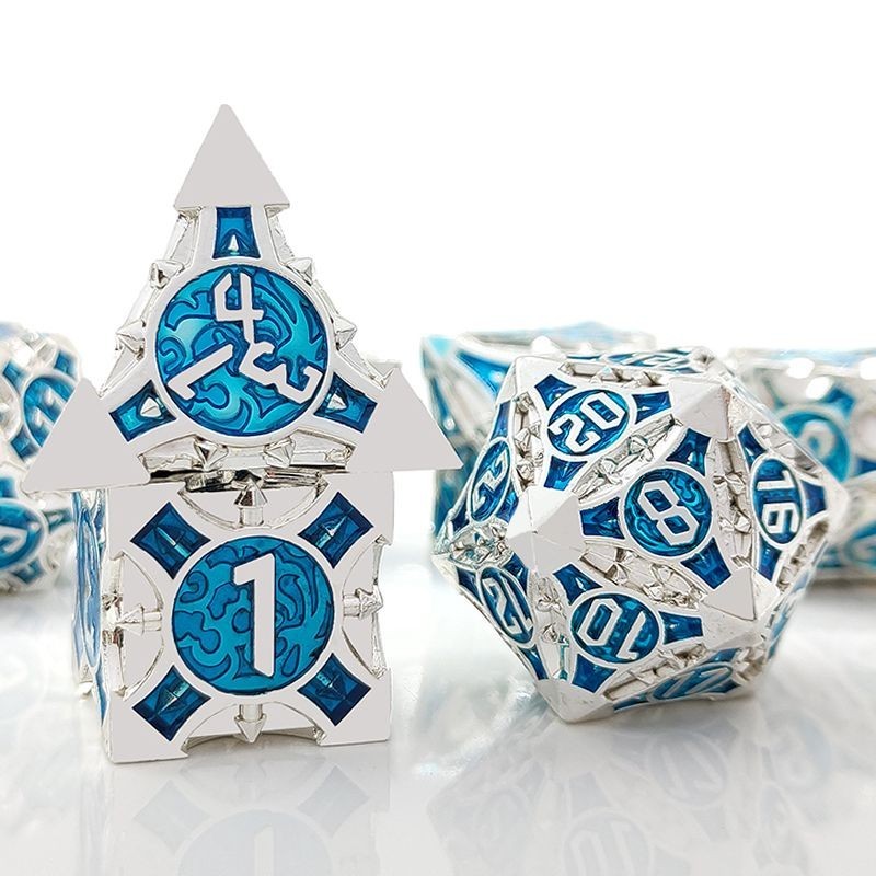 โลหะวิ่งกลุ่มลูกเต๋า COC COC Cthulhu DND Dungeon และ Dragon Multi-Sided ...