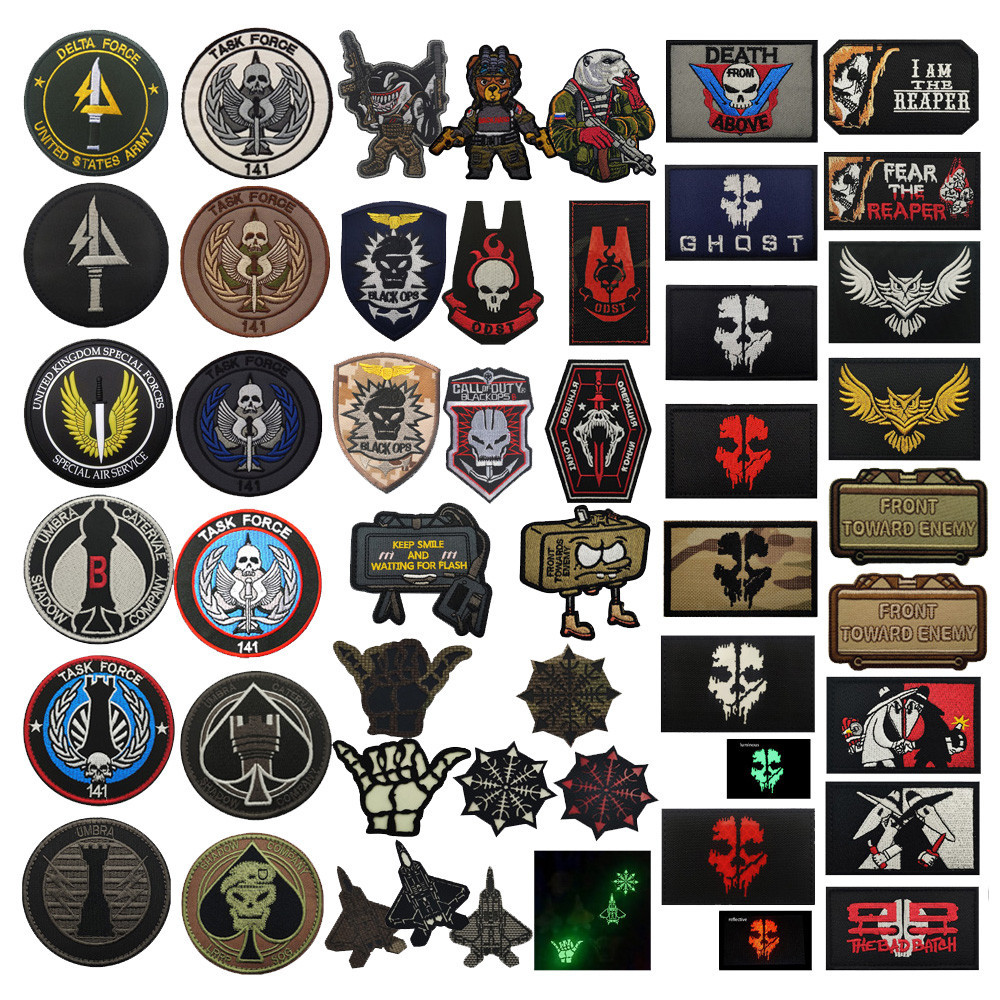 ทหารพัดลม Series 141 Call of Mission Velcro Patch ปักนกฮูกกระเป ๋ าเป ้ ...