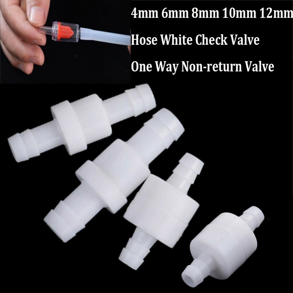 Check Valve Hose ID Plastic White Check Valve Way Check Valve 4/6/8/10 ...