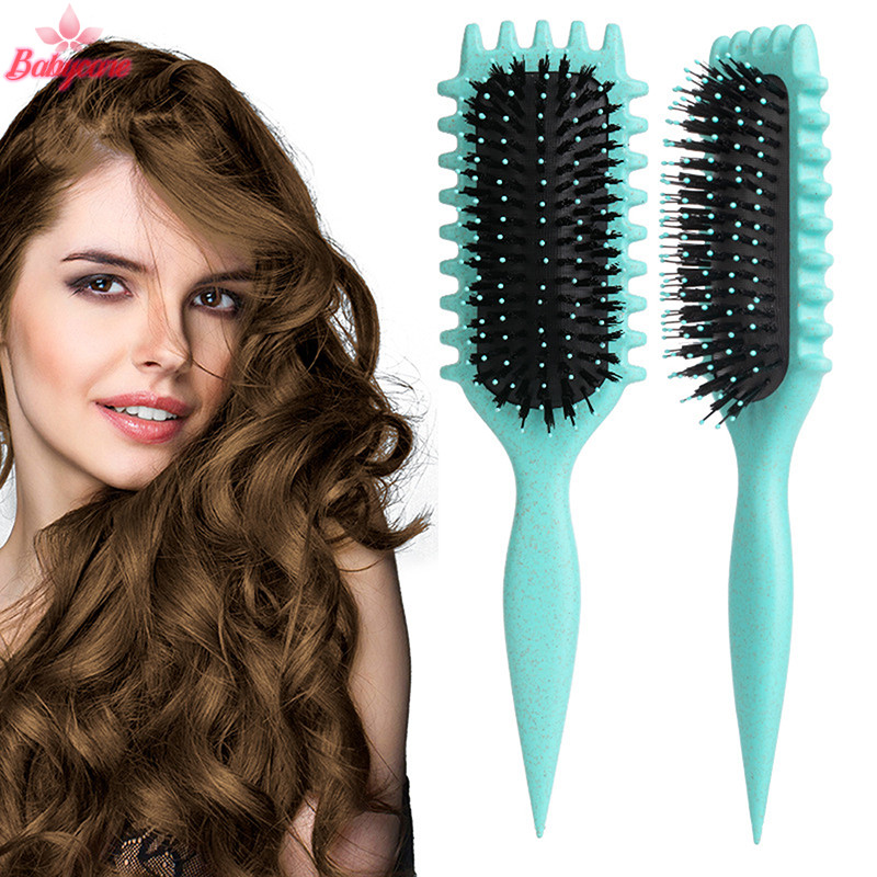 Byce>c Curls Define จัดแต่งทรงผมแปรง Boar Bristle Detangling Hair แปรง ...
