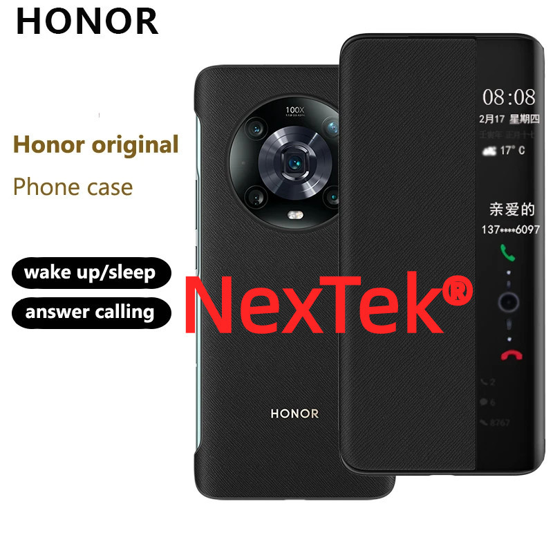 แท้100% Honor Magic 4 Pro flip case Honor Magic 4 Pro เคสพลิกสมาร์ทปก ...