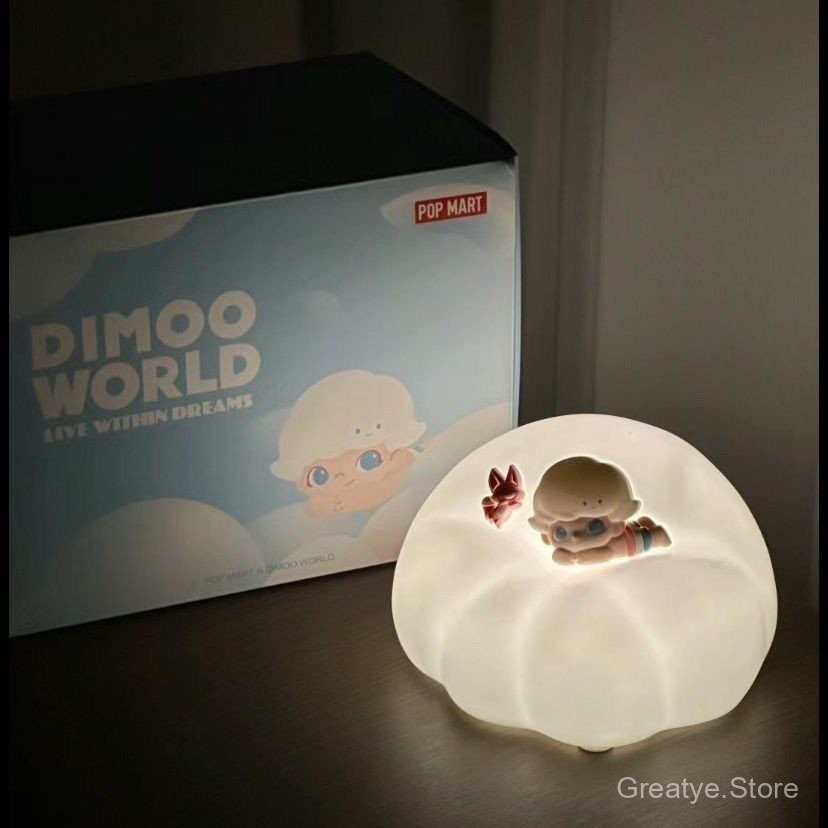 Popmart Dimoo Cloud Ceramic Lamp Night Light Cute Gift Bedside Sleep ...