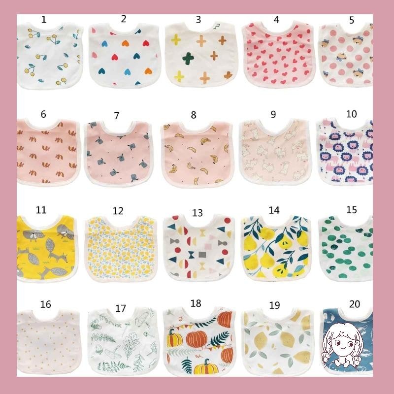 Haha เด็กวัยหัดเดิน Feeding Bib การ์ตูนพิมพ์ Burp ผ้าชายหญิง Unisex กิน Bibs | Shopee Thailand