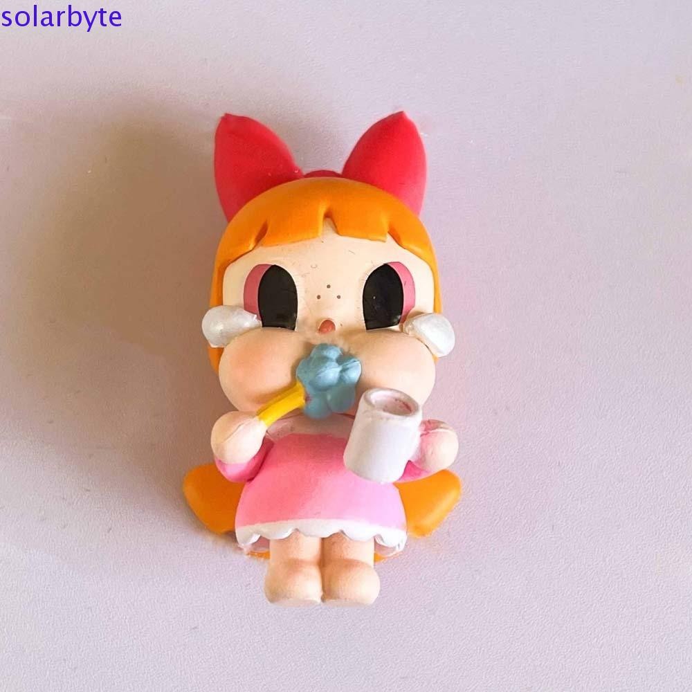 Solarbyte จี้ Powerpuff Girls, เรซิ่นการ์ตูน Crybaby พวงกุญแจเมล็ดน่ารัก, กระเป๋าน่ารักอุปกรณ์ ...